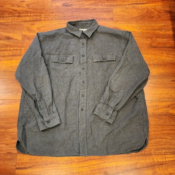 L.L. Bean | Shirts | Llbean Chamois Cloth Flannel Shirt Size Xxl Gray | Poshmark
